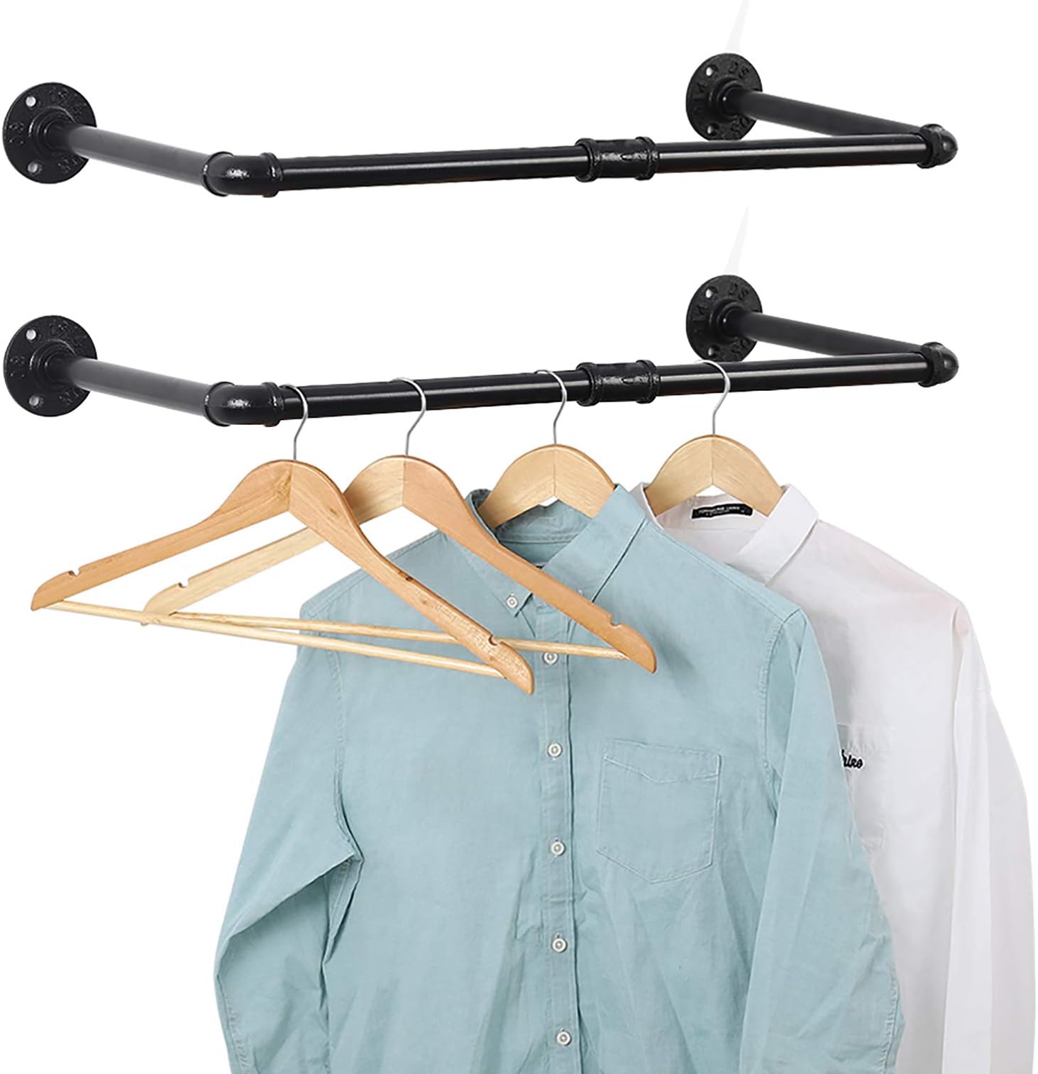 Amazon.com: Home Expert Industrial Pipe Clothes Rack, 34 Inch Wall ...