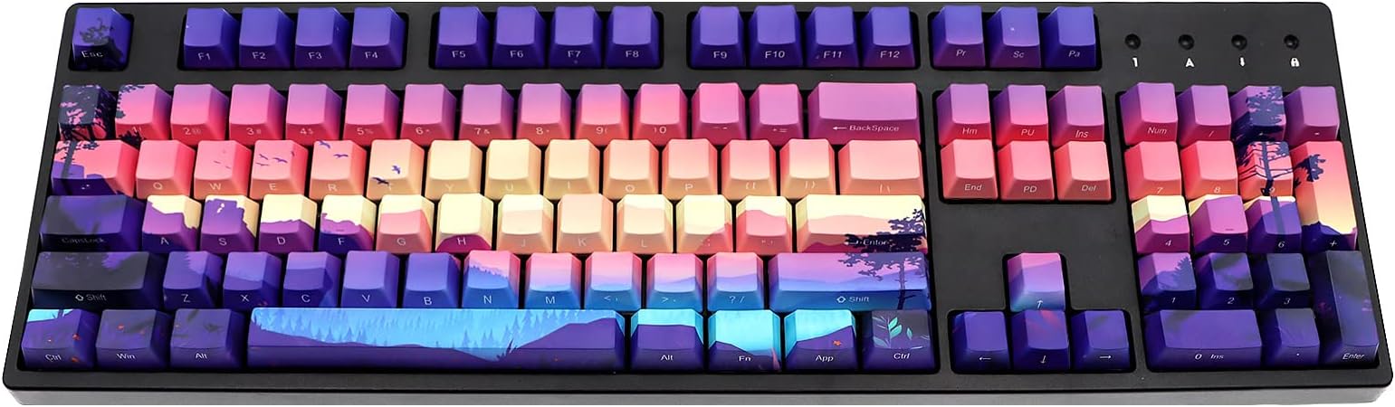Amazon.com: Tai-Hao Sunshine PBT Double Shot Keycap Set - 104 Keys ...
