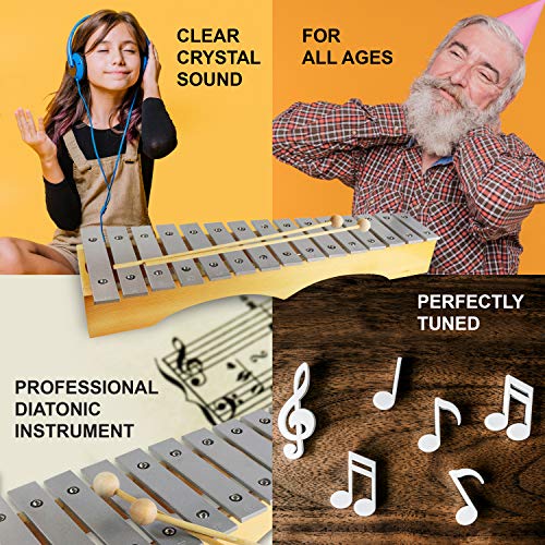 Glockenspiel Xylophone 15 notes - Kids Sheet Music Book - 34 Easy Play ...