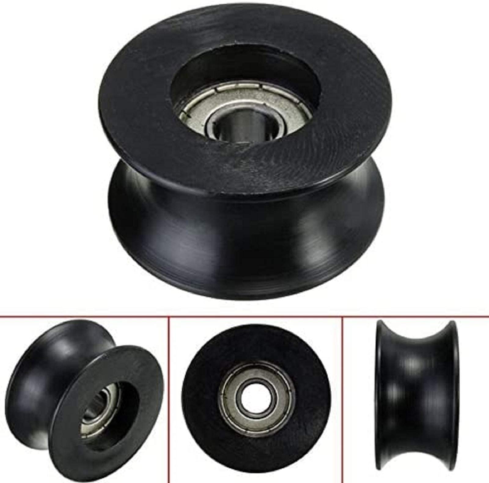 Letool 4pcs U Type Groove Pulley Nylon Guide Pulley Rolling Bearing U