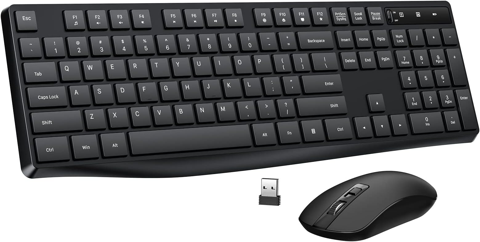 Logitech MK270 Wireless Keyboard and Mouse Combo for Windows, 2.4 GHz Wireless, Compact Mouse, 8 ...