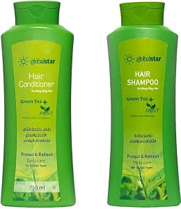 Global Star Green Tea & Mint Shampoo & Conditioner Set 750 ml ...