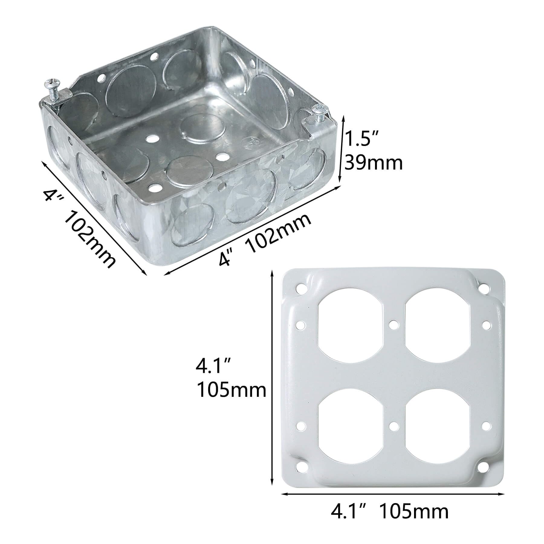 4 Way Duplex Box Dimensions
