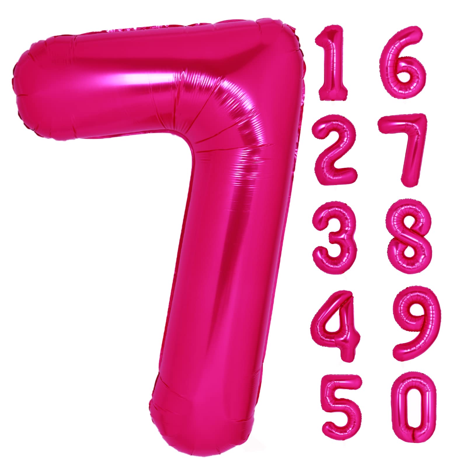 Snapklik.com : 40 Inch Giant Hot Pink Number 7 Balloon, Helium Mylar ...