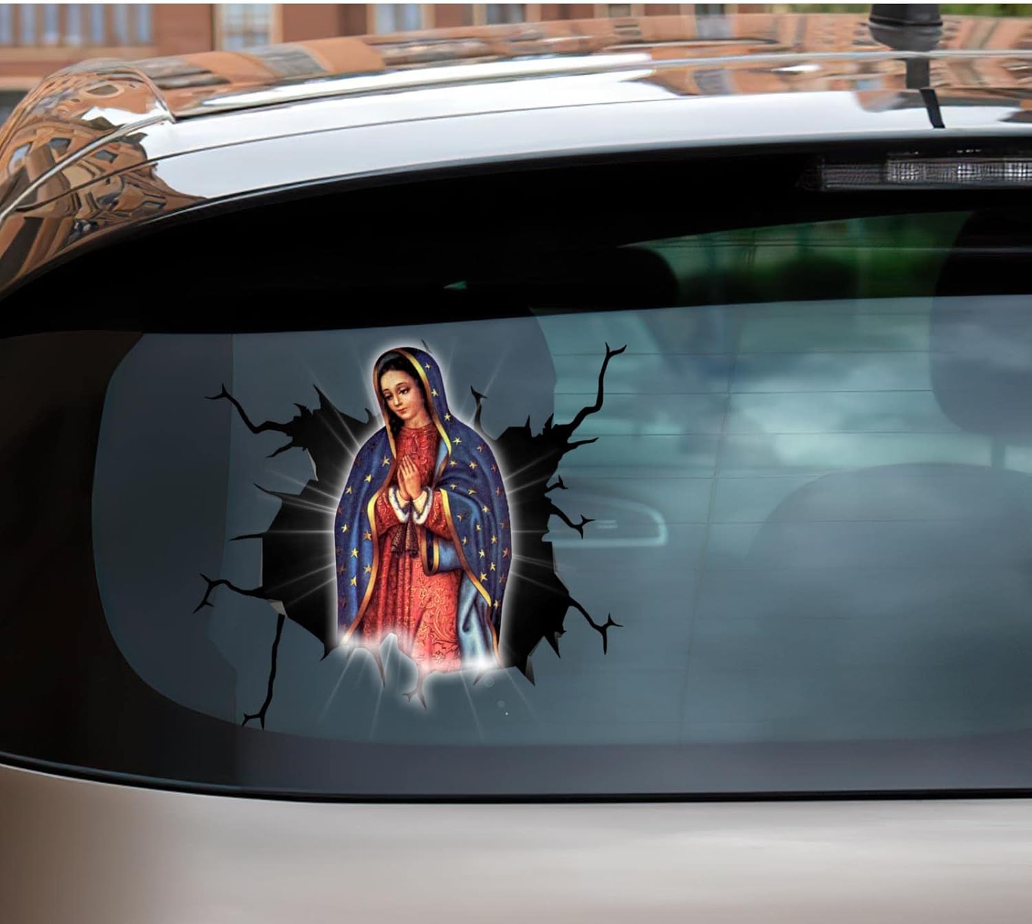 Calcomanía de la Virgen María para coche, diseño de bromas divertidas ...