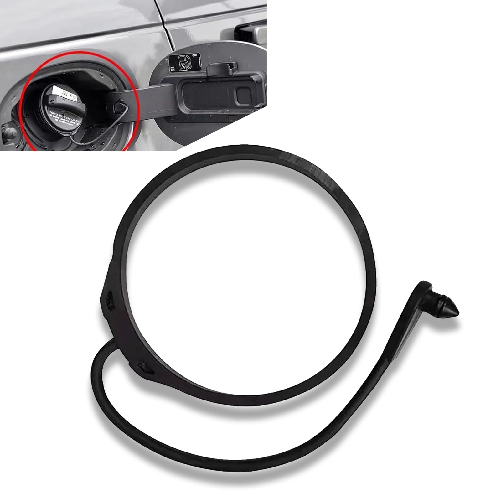 Snapklik.com : Gas Cap, Rubber Fuel Cap Anti-lost Rope, Fuel Filler Cap Traction Connection Line ...
