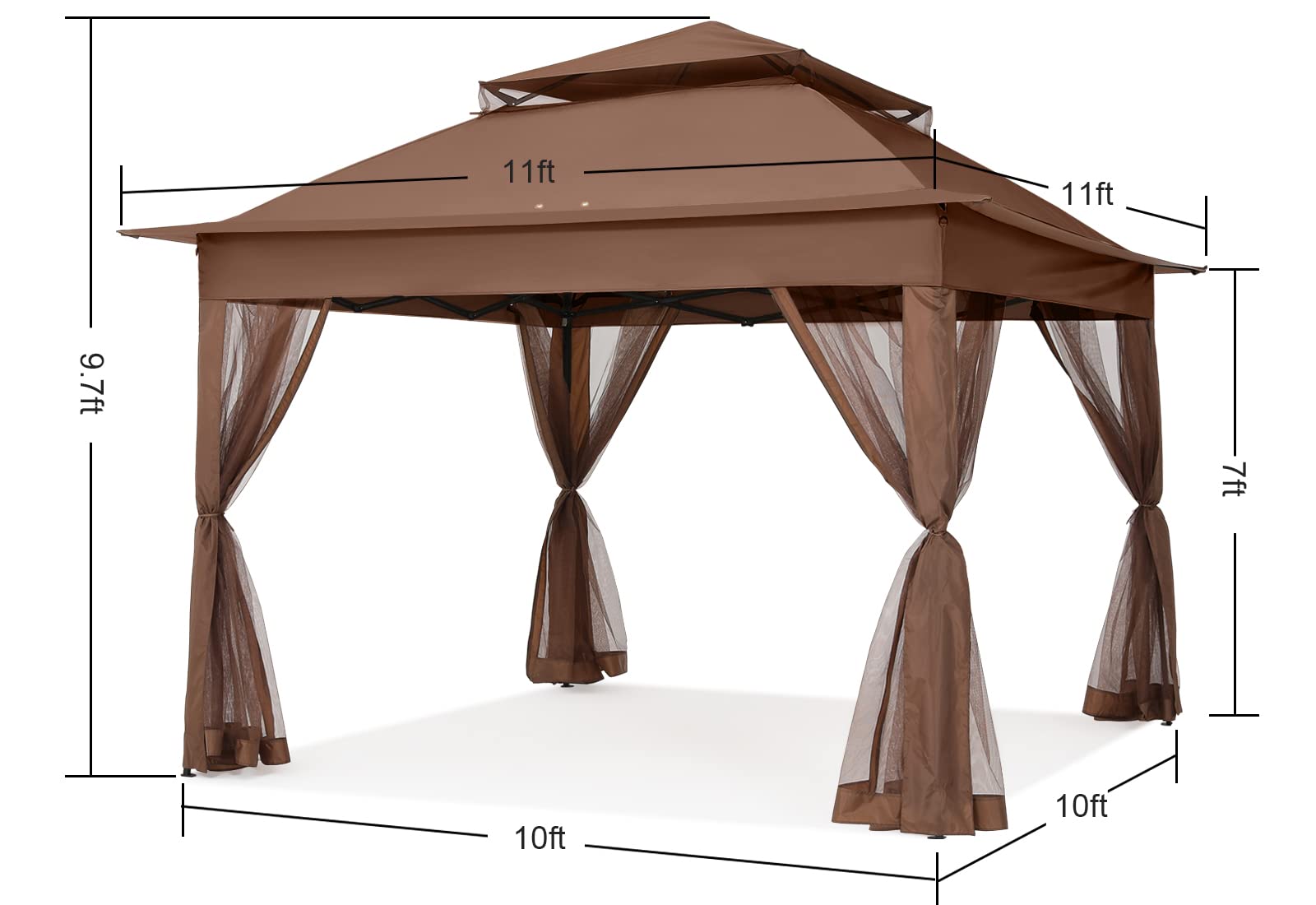 Snapklik.com : COOSHADE 11x11 Pop Up Gazebo Tent Outdoor Canopy Patio ...