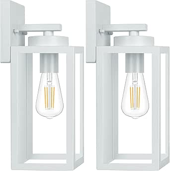 BesLowe 2-Pack Outdoor Wall Light Fixtures, Exterior Waterproof Wall Lanterns, Porch Sconces ...