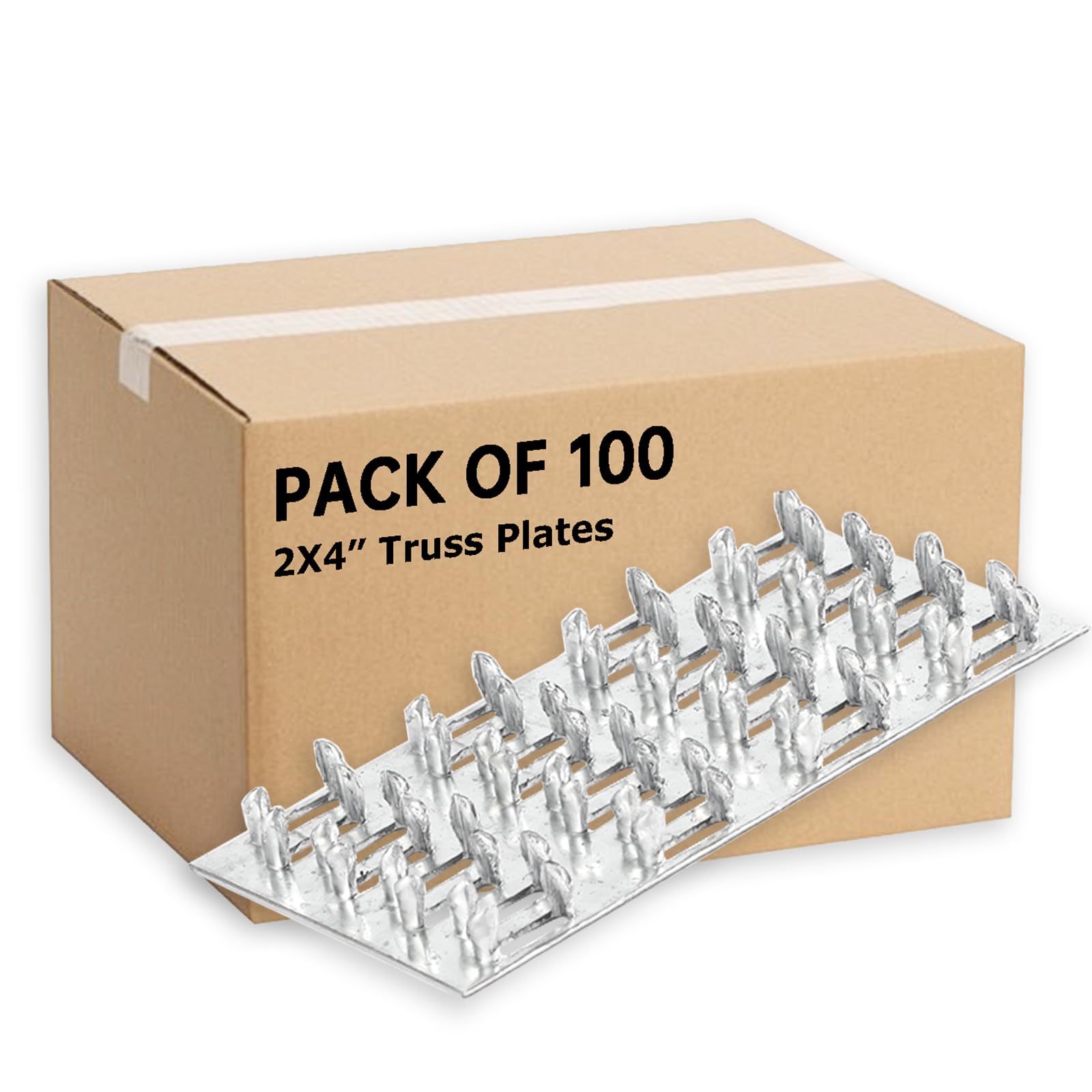 MOZCORN Truss Mending Plate 2x4,100 Pcs,Premium Truss Plates with 8mm ...