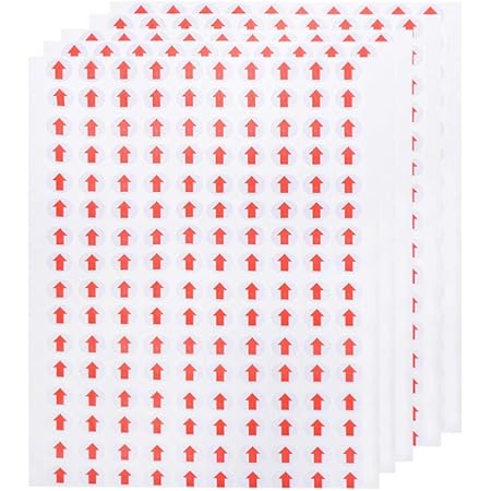 Amazon.com : NUOBESTY 6400pcs Red Arrow Dot Stickers Self Adhesive Peel ...