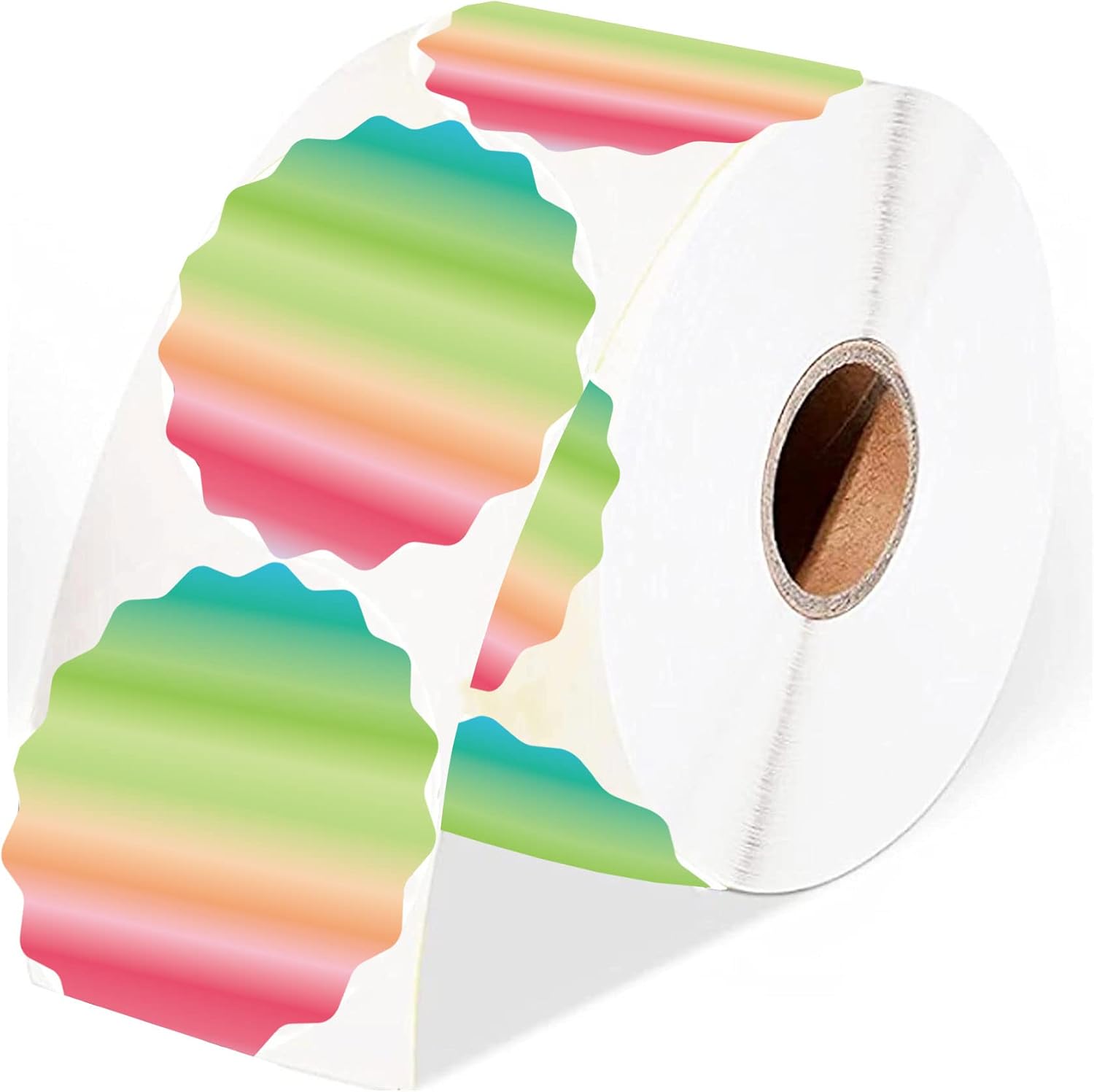 Amazon.com : Flower Shaped Direct Thermal Stickers Rainbow Color ...