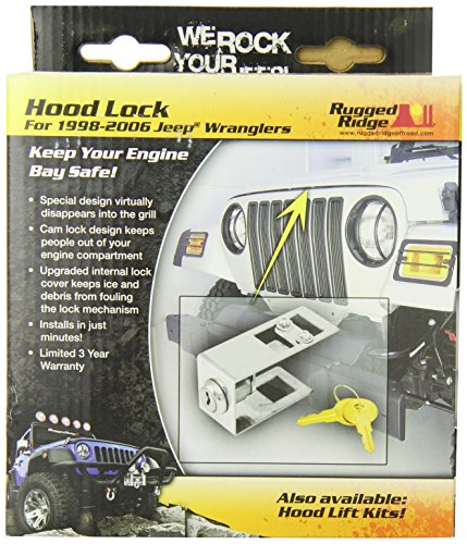 Snapklik.com : Rugged Ridge Hood Lock Kit 11252.04 Fits 1998-2006 Jeep ...