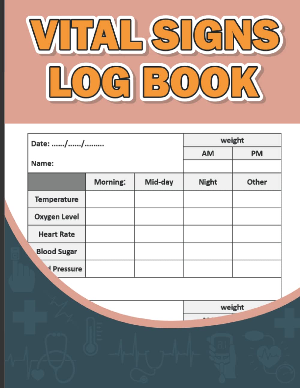 Buy Vital Signs Log Book: Personal Record Keeper And Logbook. Vital ...