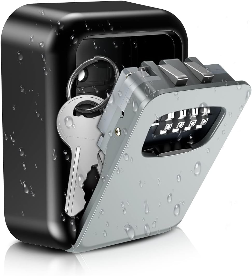 ORIA Schlüsseltresor mit Zahlencode, Wasserdichter Schlüsselkasten ...