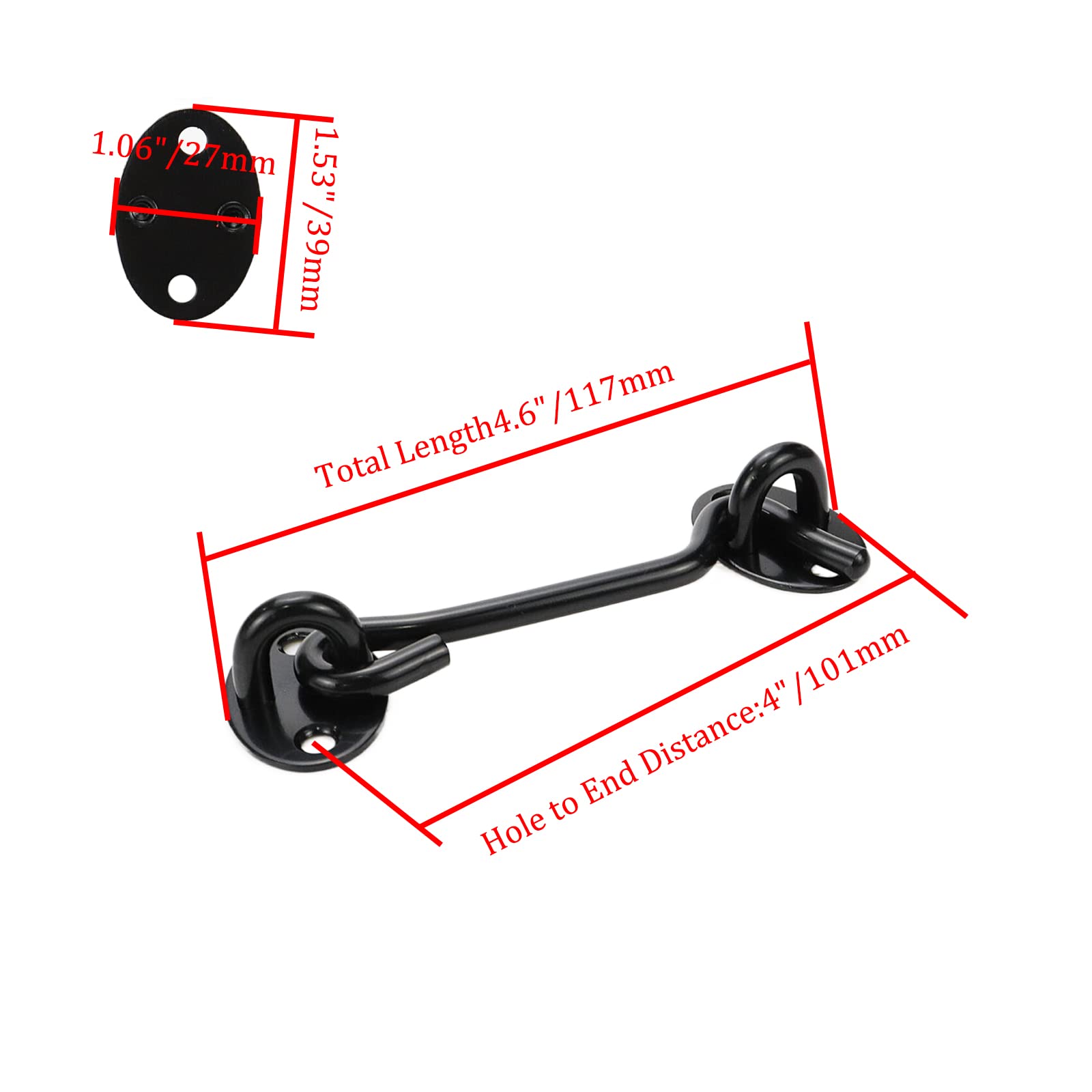 Snapklik.com : 4-inch Barn Door Lock Gate Latch Sliding Door Lock Eye ...