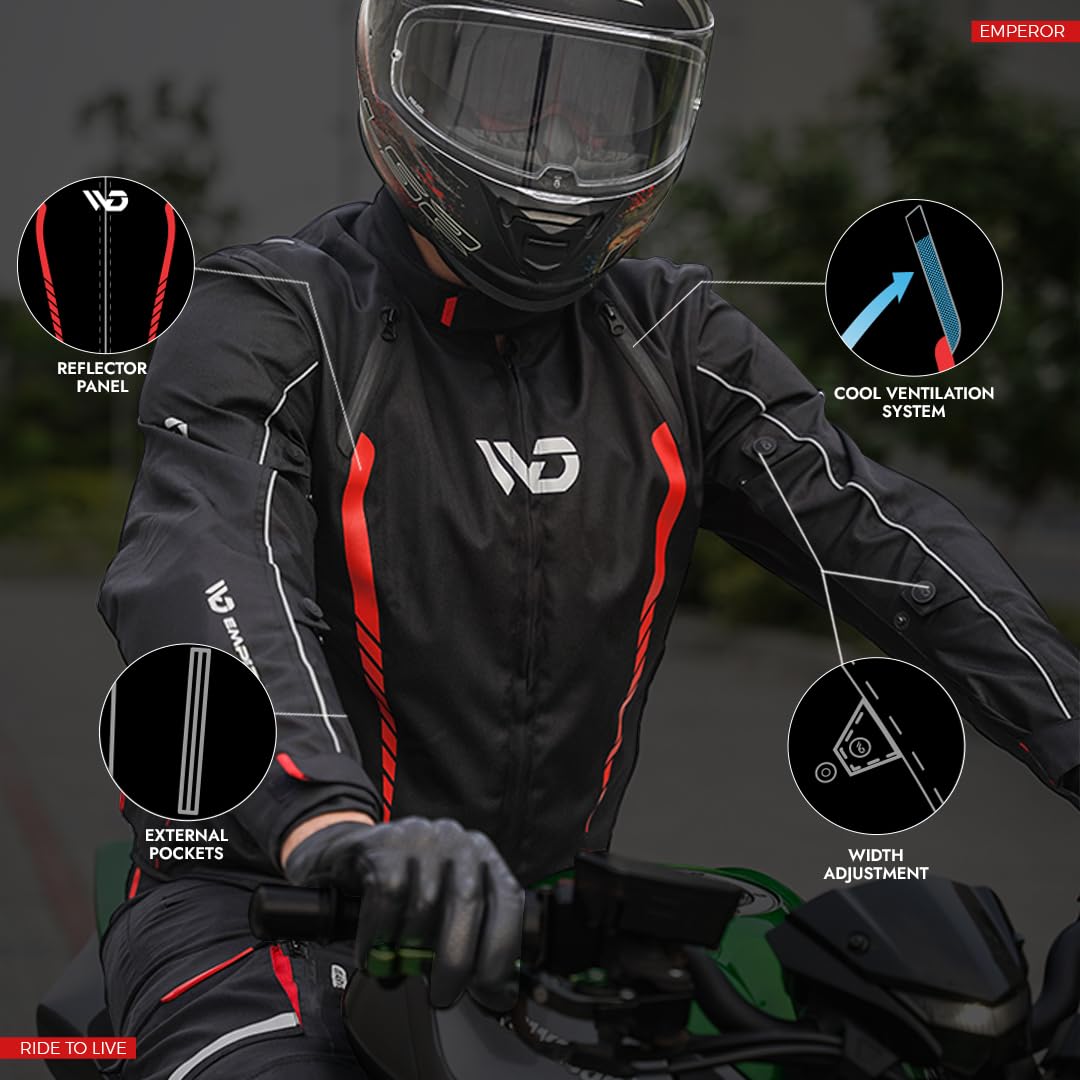 Snapklik.com : WD Motorcycle Jacket Men 600D Cordura Fabric