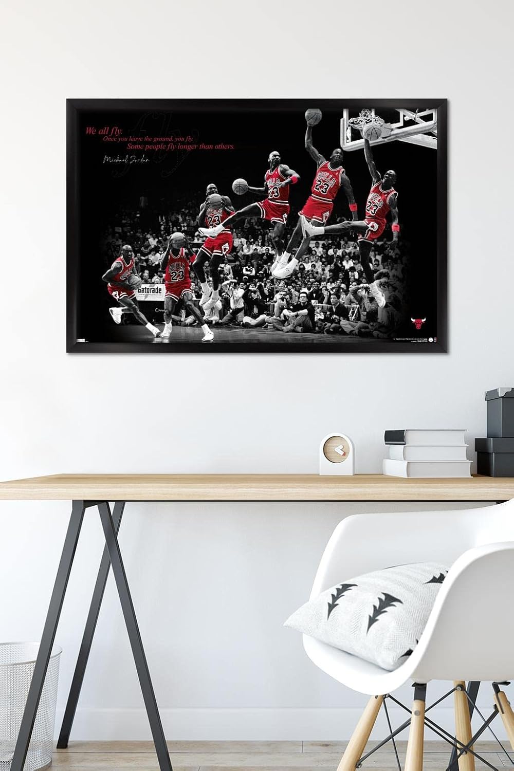 Trends International Michael Jordan – Póster de pared con mosca, 22.375 ...