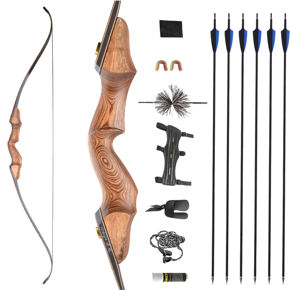 Bow Arrows For Hunting Black Hunter 60" Takedown Recurve Bow Set - 30 ...