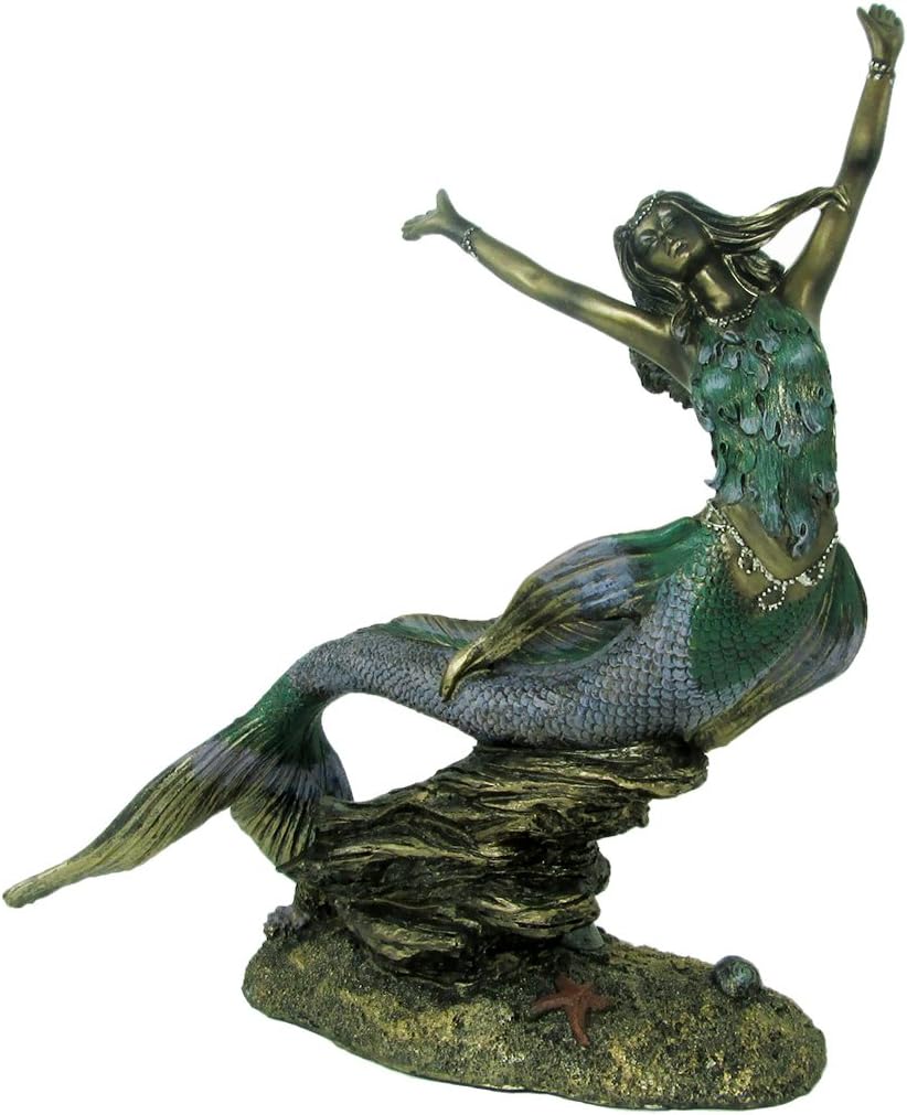 Aquatic Fantasy Collection Mermaid with Arms Wide Open Figurine ...