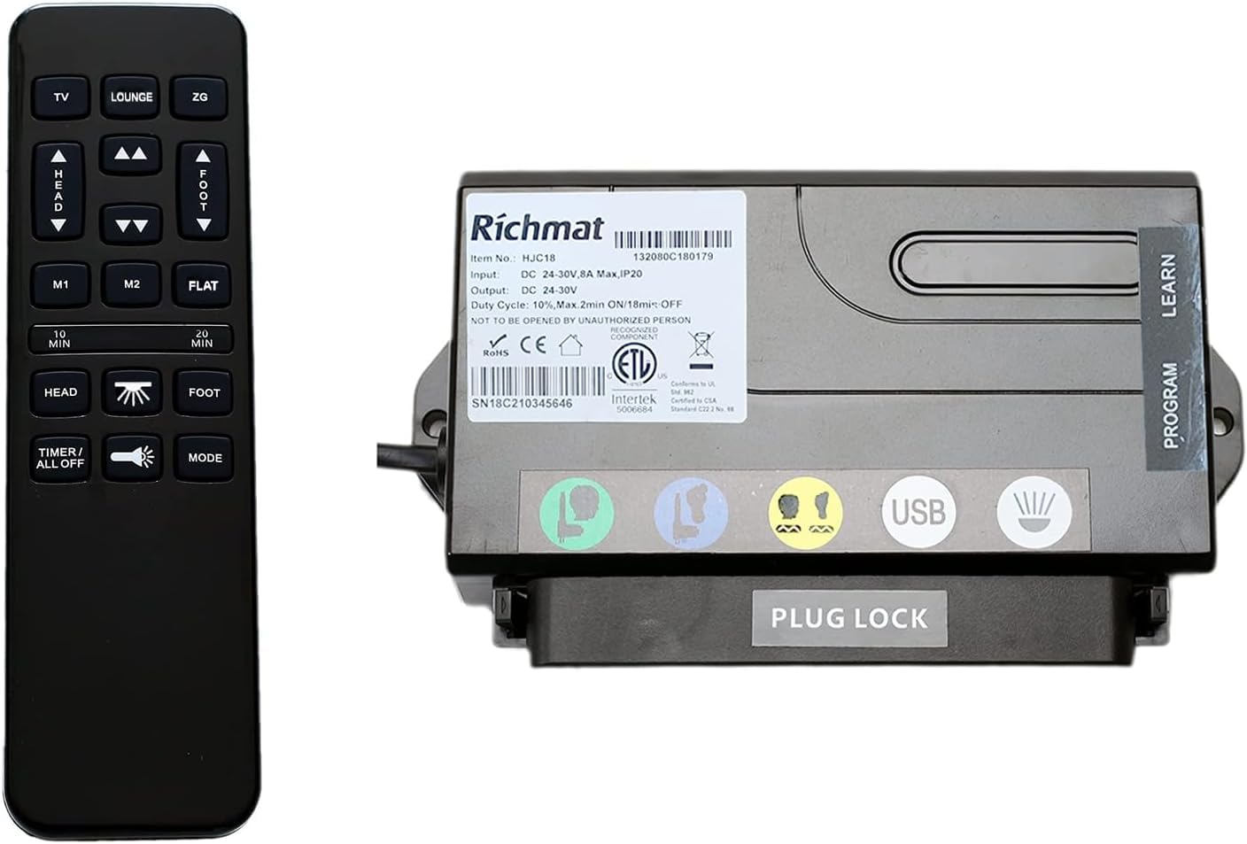 Amazon.com: Richmat HJC18 and HJH55, Control Box and Remote Replacement ...
