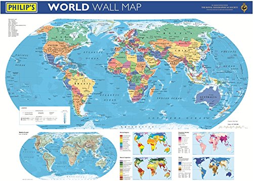 Philip's World Wall Map | Amazon.com.br