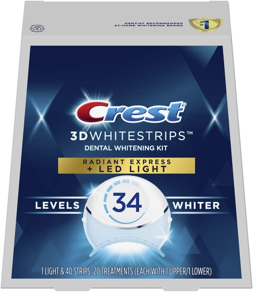 Amazon.com: Crest 3D Whitestrips, 1 Hour Express, Teeth Whitening Strip ...