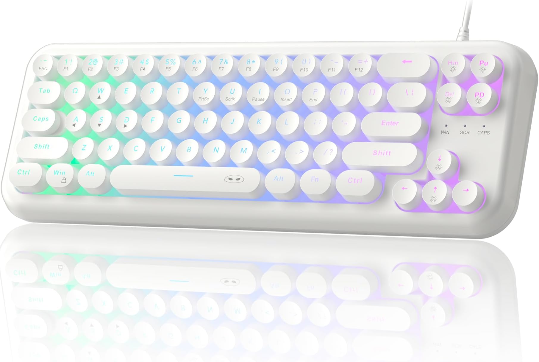 Amazon.com: MageGee 60% Typewriter Style Gaming Keyboard,RGB LED ...