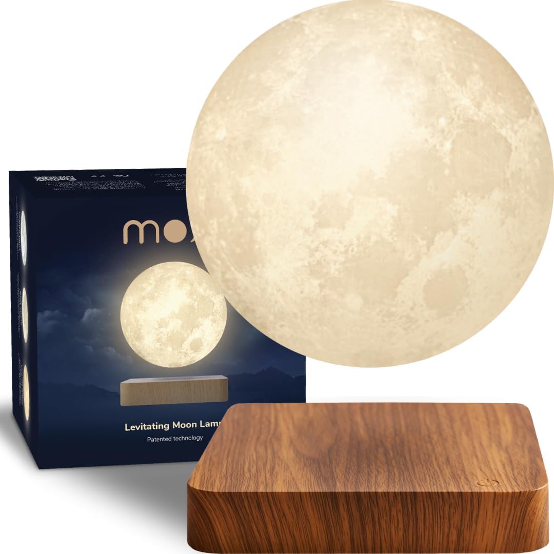 Levitating Moon Lamp 3D Printed Floating and Spinning 360° Magnetic ...
