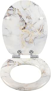 eSituro Toilettendeckel mit Absenkautomatik Holz, WC Sitz mit Quick ...