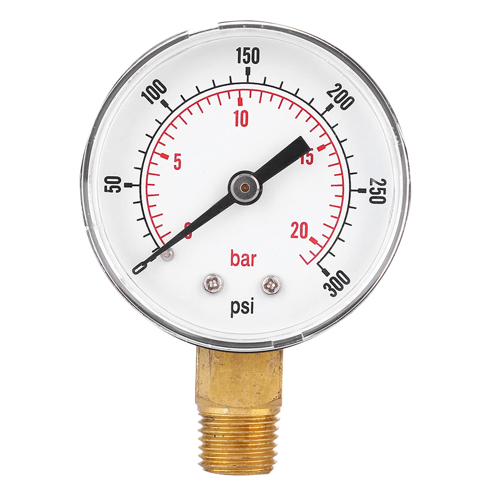 BiWorld Bar Pressure Gauge C/w 1/4" Side Connection Mr Central Heating ...