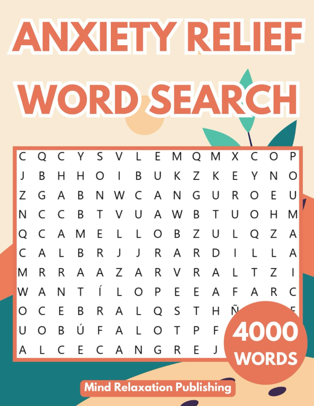 Anxiety Relief Word Search for Adults: Calming Activity Puzzle Book for ...