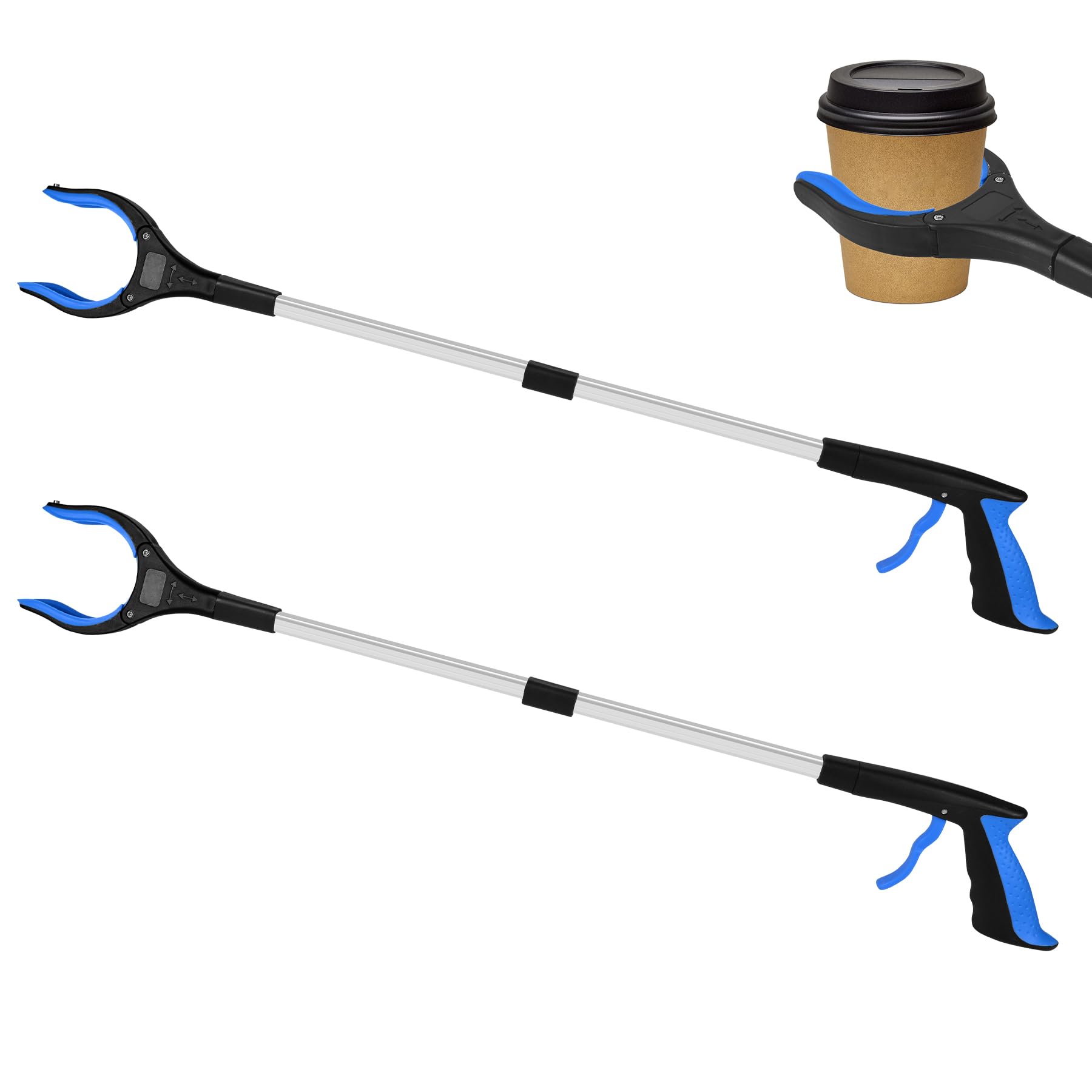 Tottist 2 Pack Grabber Reacher Tool - 32" Extra Long Lightweight Trash Picker Upper Grabber ...