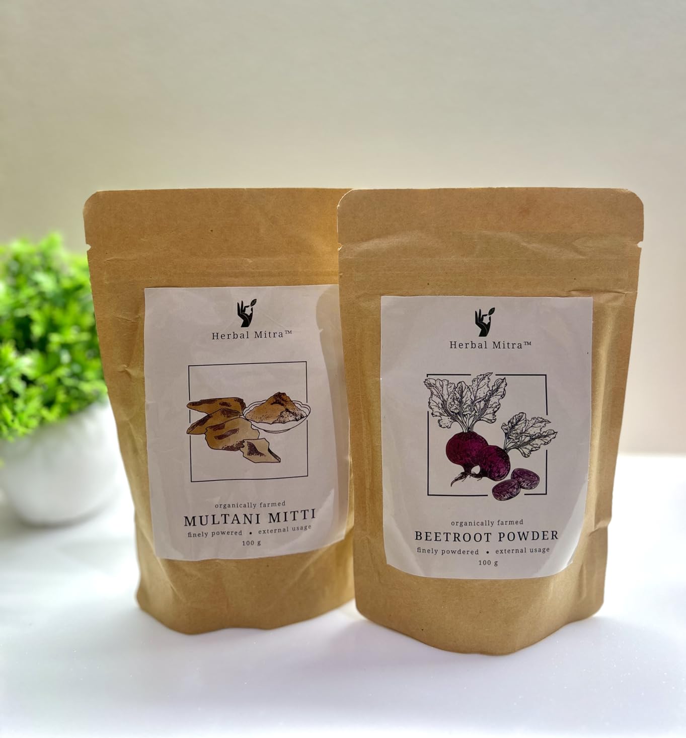Herbal Mitra Natural & Pure Orange Peel Powder Face Pack Combo With ...