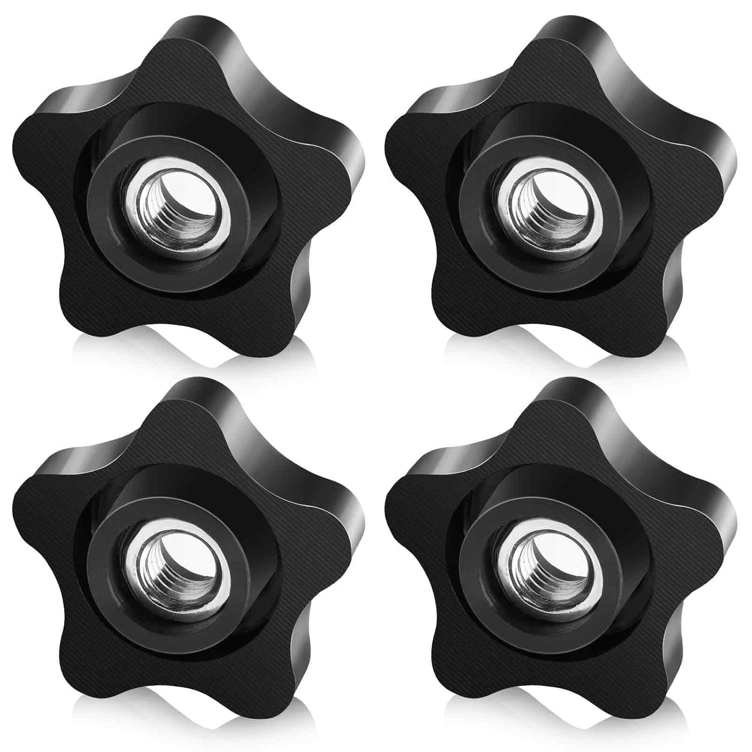 4 Pcs Threaded Knobs 5/16-18 Knob Star Knobs Female Thread Knobs ...