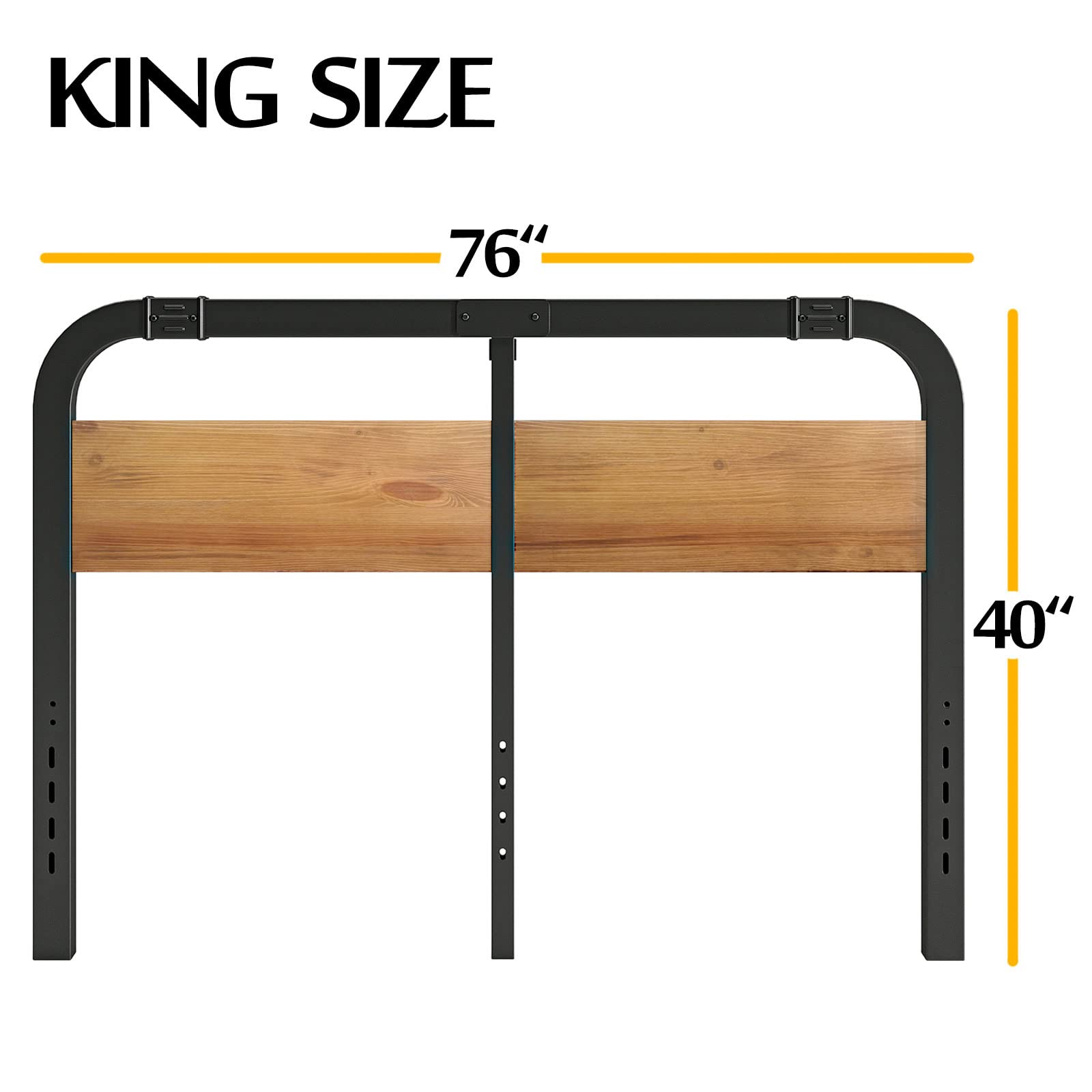 Snapklik.com : BOSRII King Size Headboards Only, Rustic Solid Wood Board