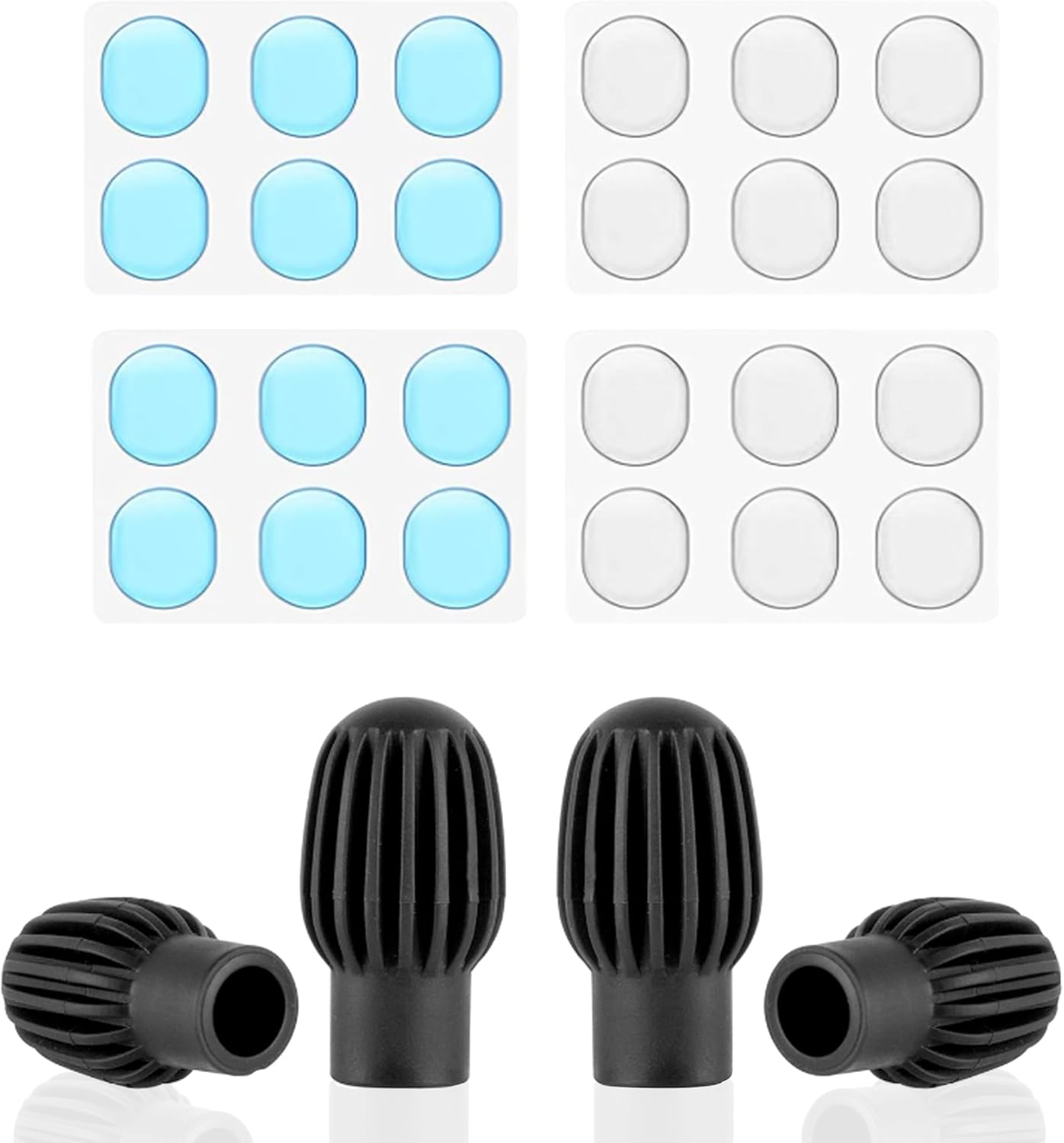 YSDMY 24 Pcs Drum Damper Gel Pads 4 Pcs Drum Mute Drumstick Clear/Blue ...