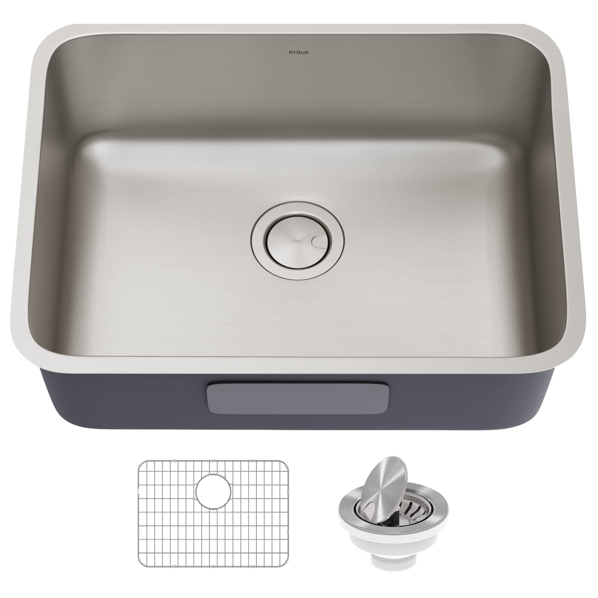 Snapklik.com : KRAUS Dex 25-inch Undermount 16 Gauge Stainless Steel ...