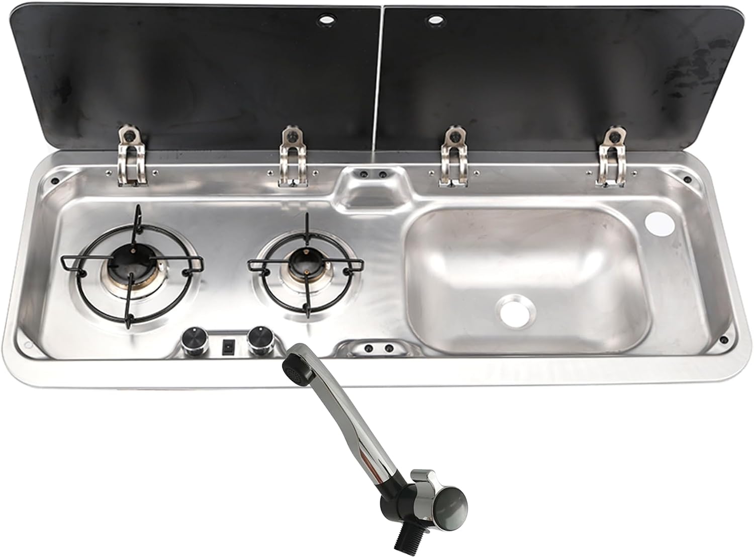 ReVace LAVANDA LD851 Double hob and sink with tap, Campervan, Motorhome ...