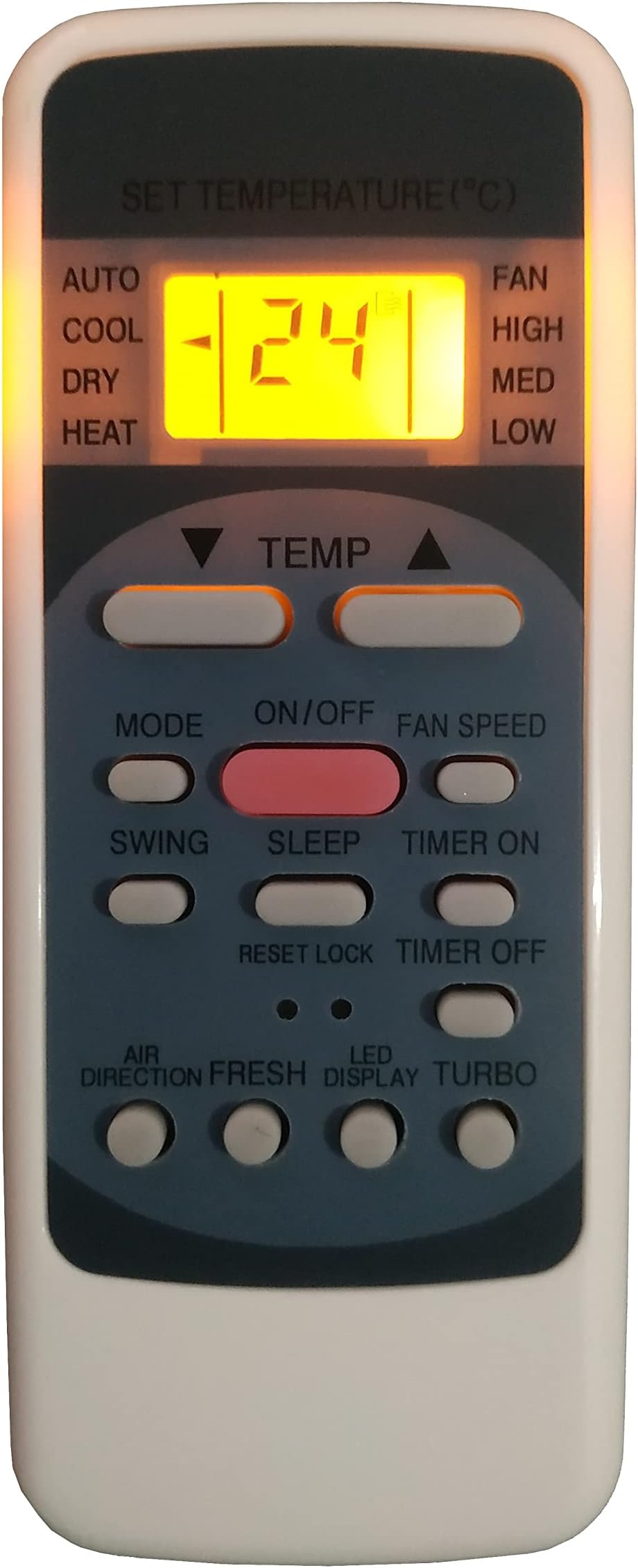 Buy LipiWorld® 12 AC Remote Control with Display Light (Old Remote ...