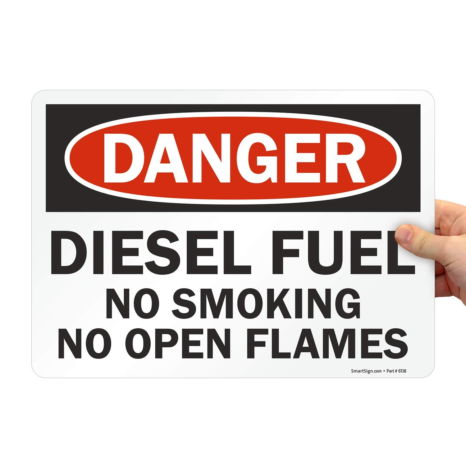 Diesel Danger SmartSign Danger Diesel Fuel Sign - No Smoking No Open ...