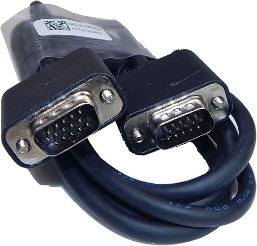 Genuine Dell Monitor Cable. Ferrited and Double Shielded 6ft 15 pin M/M ...