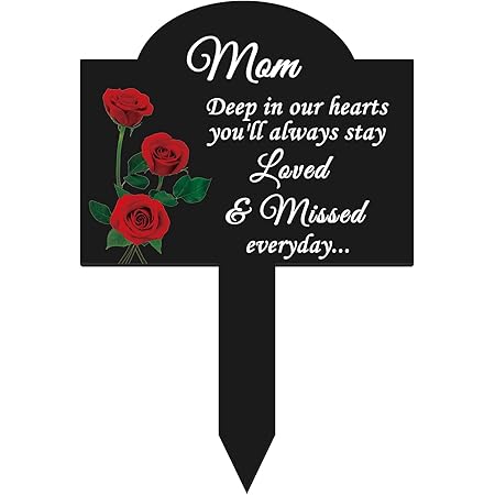 Amazon.com: Memorial Stakes Cemetery Grave Plaque Stake Markers ...