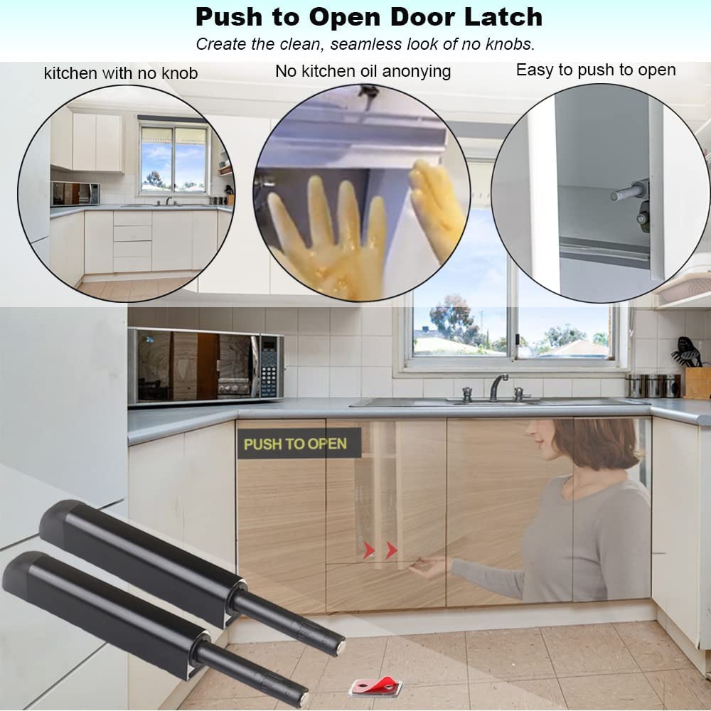 Snapklik.com : Magnetic Push Latches 8 Pack Push To Open Cabinet ...