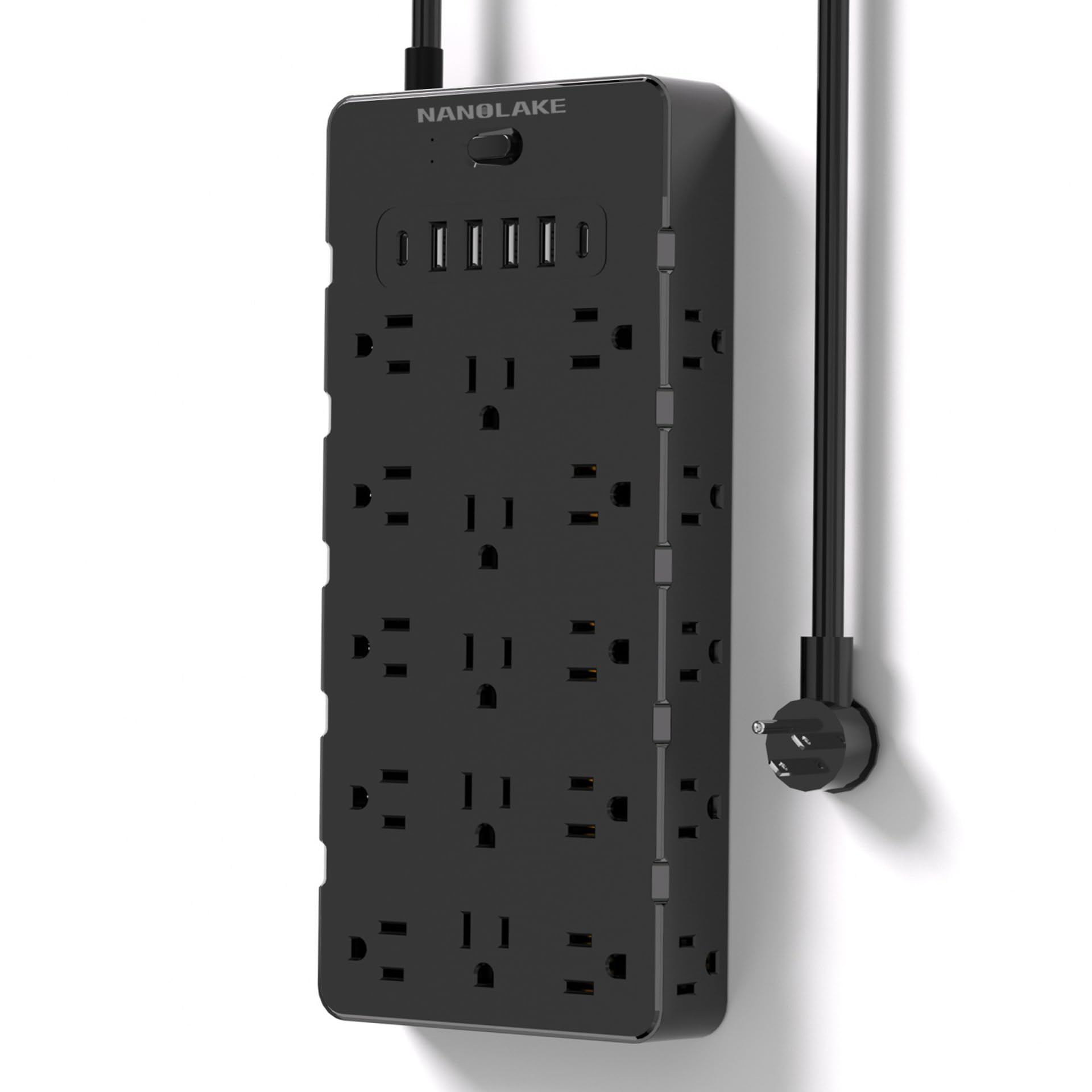 Amazon.com: Large Surge Protector Power Strip with USB Ports (4A+2C ...