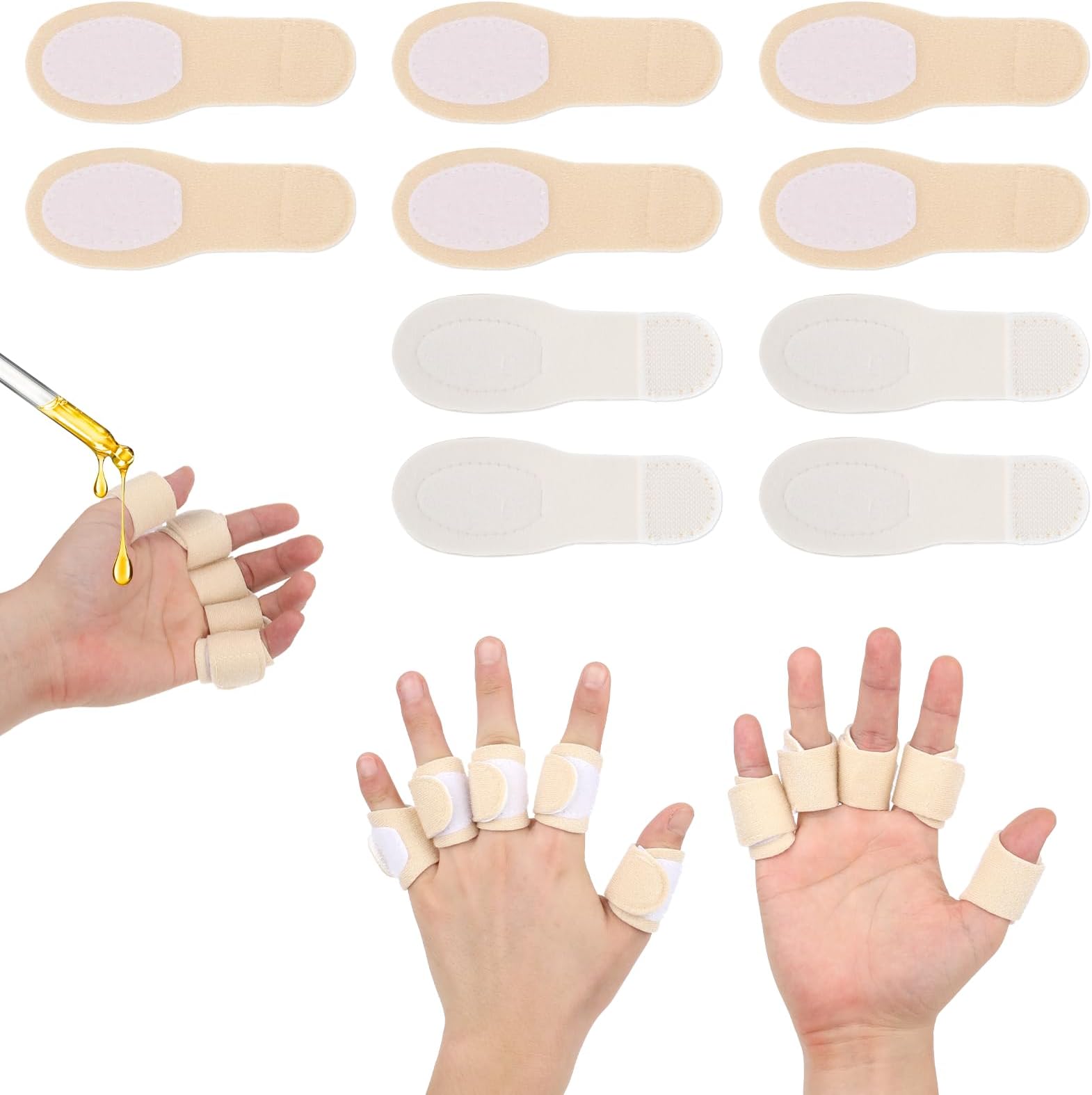 Amazon.com: 10Pcs Castor Oil Pack Wrap for Fingers, Castor Oil Wrap ...