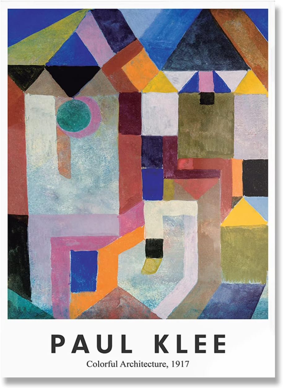 Abstrait Paul Klee coloré géométrique Exposition Styles Toile tableau ...