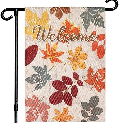 Amazon.com : H Yaou Fall Garden Flag, Hello Fall Garden Flags 12x18 ...