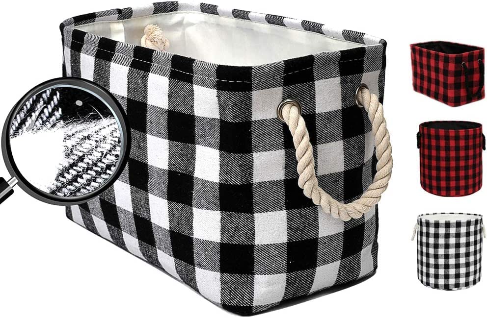 Rectangular Collapsible Storage Bins Woolen Fabric Storage Cubes ...