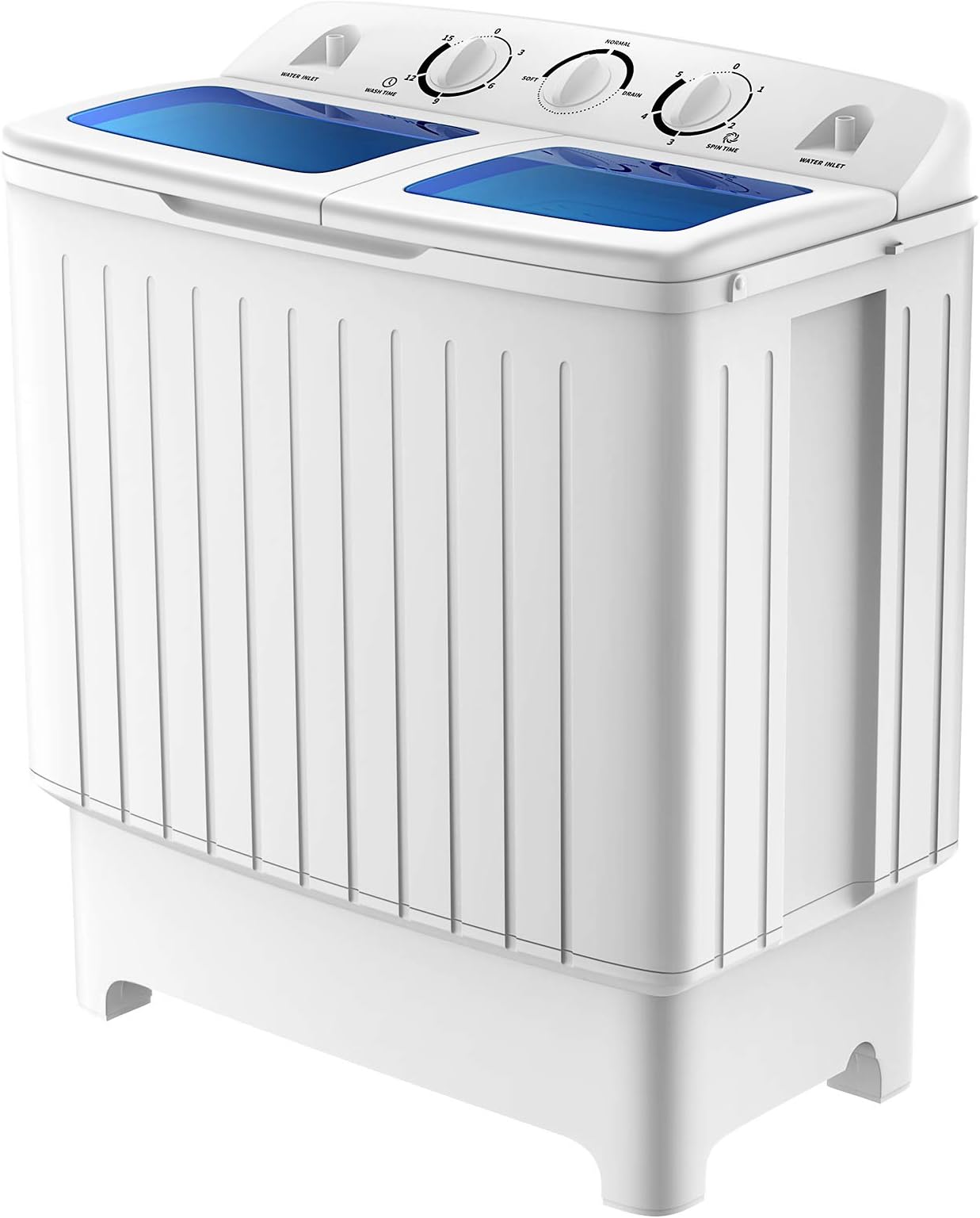 DORTALA Portable Washing Machine, 20 Lbs Twin Tub Washer & Spinner ...