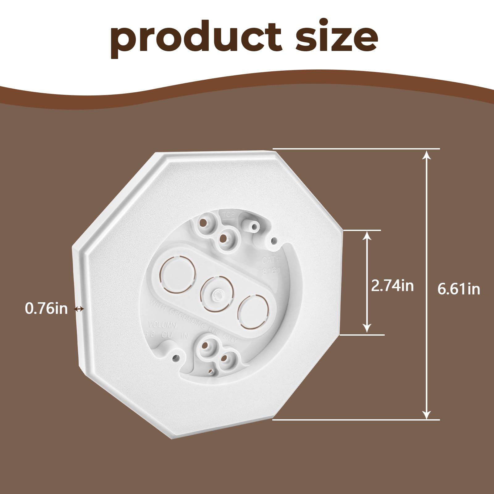 Snapklik.com : 8161-2 Vertical Siding Lamp Octagon Mounting Kit